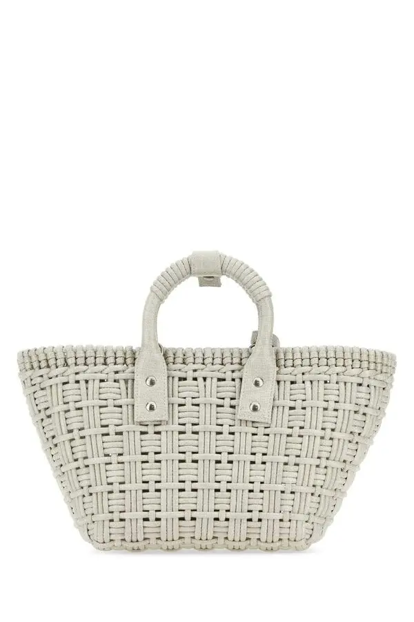 Balenciaga Sand Raffia Bistro Xs Handbag - Brown