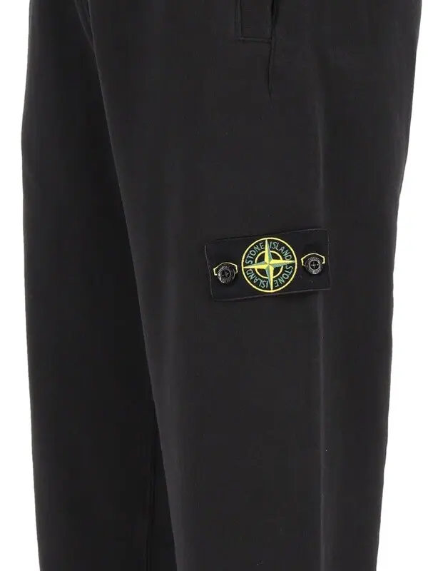 Stone Island Organic Cotton Sweatshirt Joggers - Black