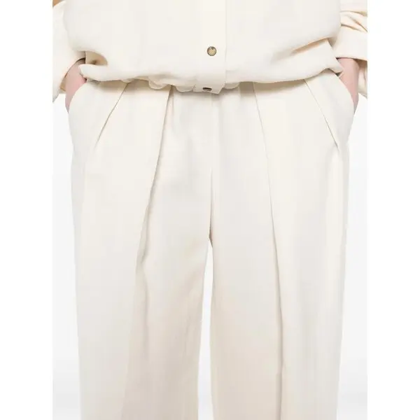 Brunello Cucinelli Trousers Palazzo Pants - White