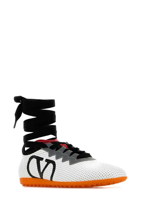 Valentino Garavani Nappa Leather Chromathon Sneakers - White