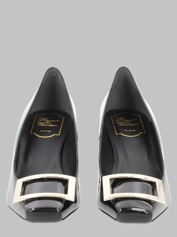 ROGER VIVIER Trompette Patent Leather Pumps - Black