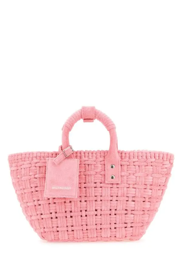 Balenciaga Terry Fabric Bistro Xs Handbag - Pink
