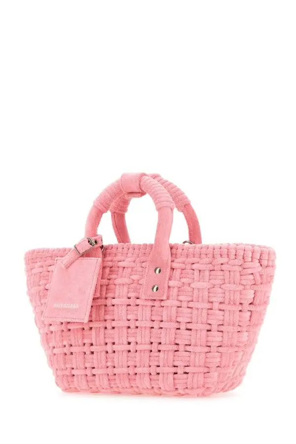 Balenciaga Terry Fabric Bistro Xs Handbag - Pink