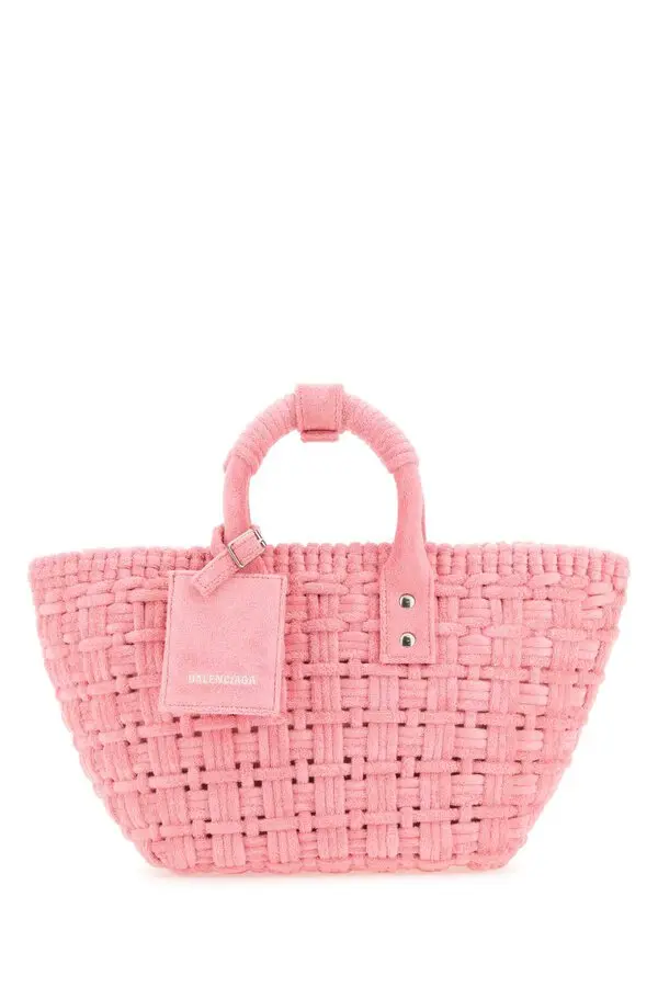 Balenciaga Terry Fabric Bistro Xs Handbag - Pink