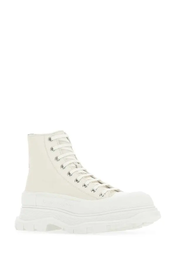 Alexander McQueen Leather Tread Slick Sneakers