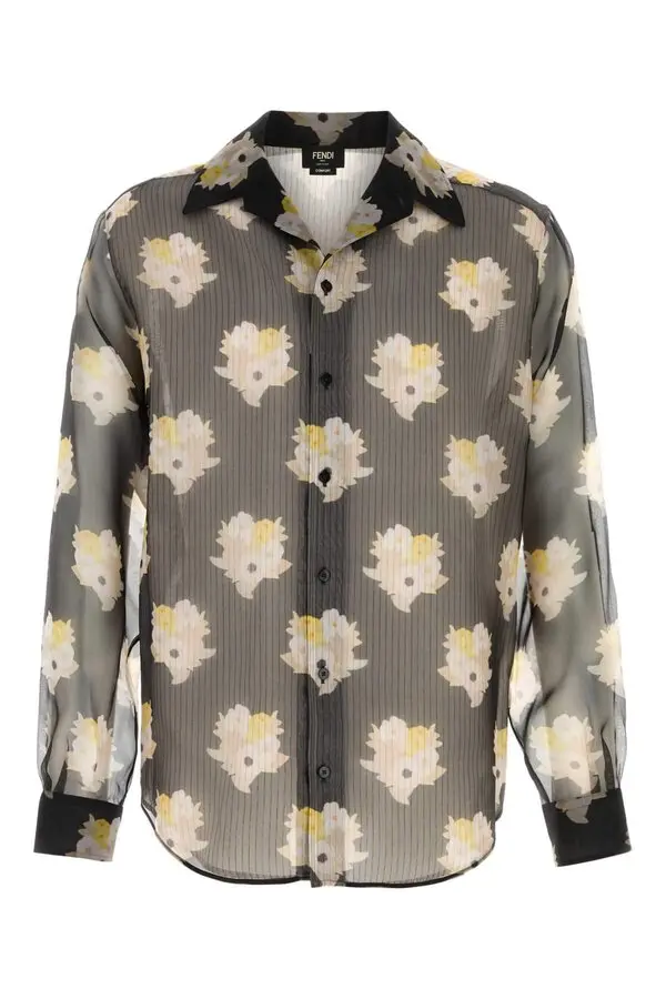 Fendi Printed Organza Shirt - Multicolor