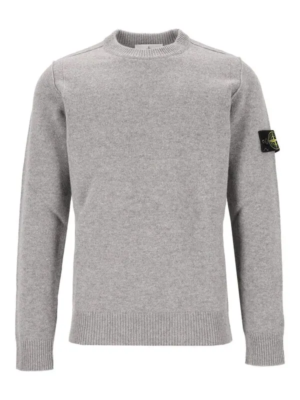 Stone Island Lambswool Crew Neck Sweater - Gray