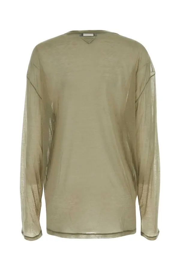 Prada Lyocell Blend Oversize T-shirt - Green