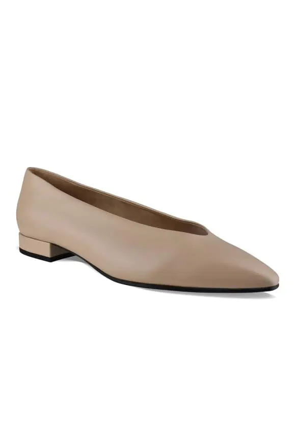 Loro Piana Rebecca Leather Ballerinas - Cream