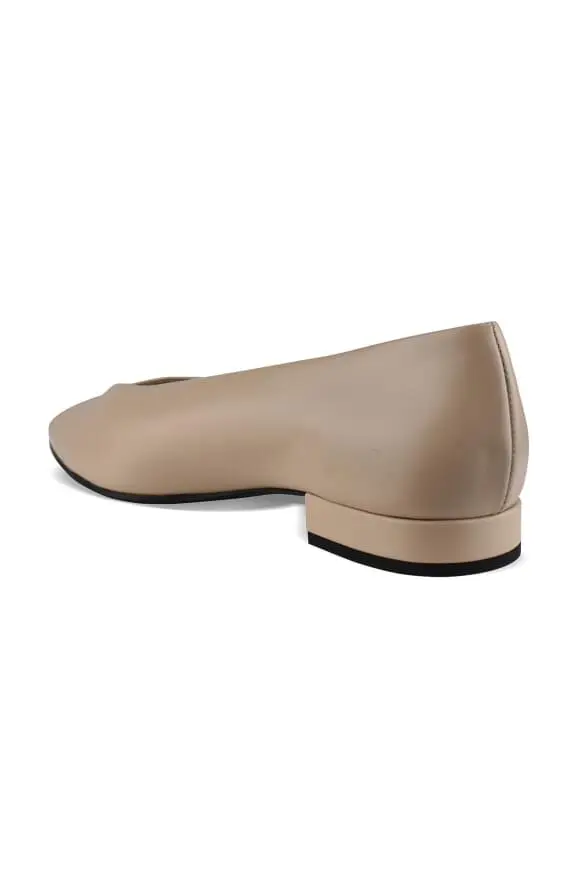 Loro Piana Rebecca Leather Ballerinas - Cream