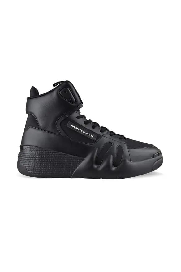 GIUSEPPE ZANOTTI Leather High Top Sneakers - Black
