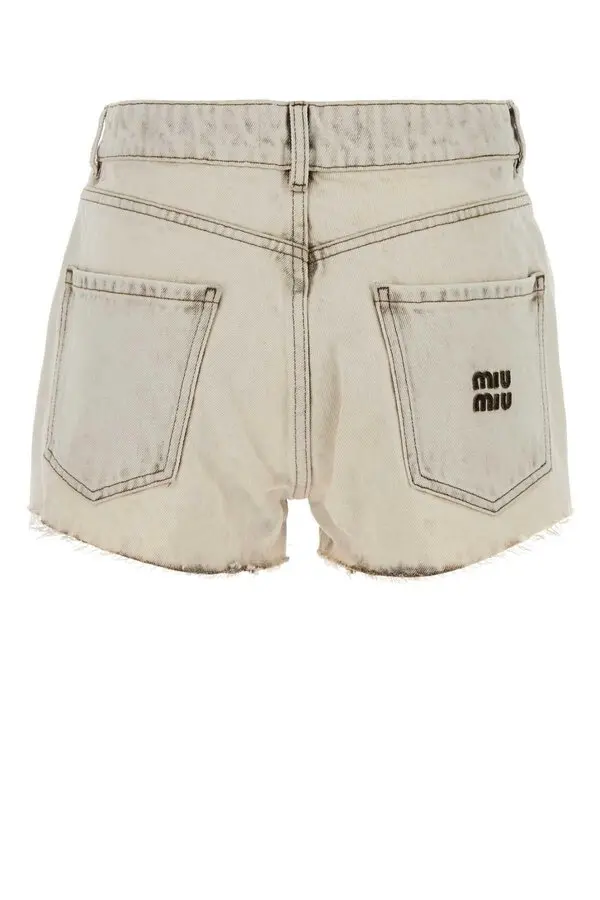 Miu Miu Denim Shorts - White