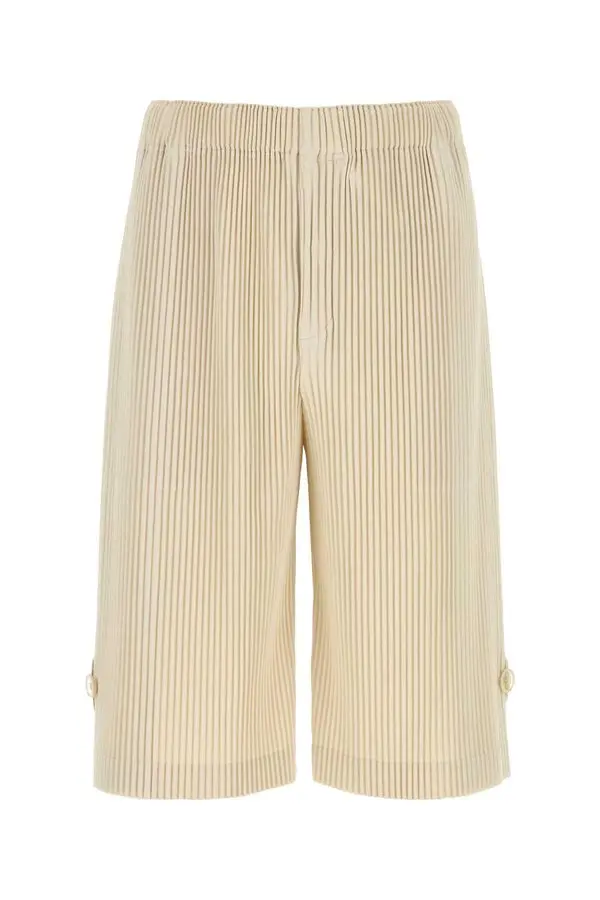 Issey Miyake Sand Polyester Bermuda Shorts - Brown
