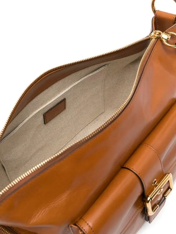 Chloé Shiny Leather Camera Bag - Brown
