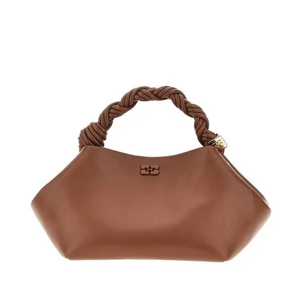GANNI Recycled Leather Small 'bou' Bag - Brown