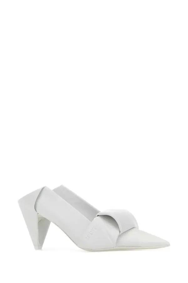 Loewe Leather Origami Mules - White