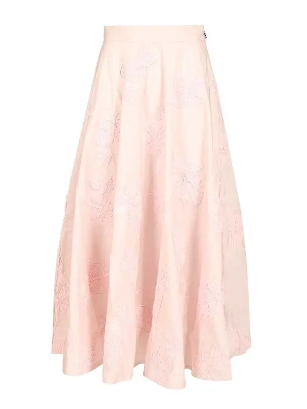ROTATE BY BIRGER CHRISTENSEN The Flower Maxi Light Pink Long Skirt - Multicolor