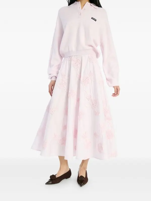 ROTATE BY BIRGER CHRISTENSEN The Flower Maxi Light Pink Long Skirt
