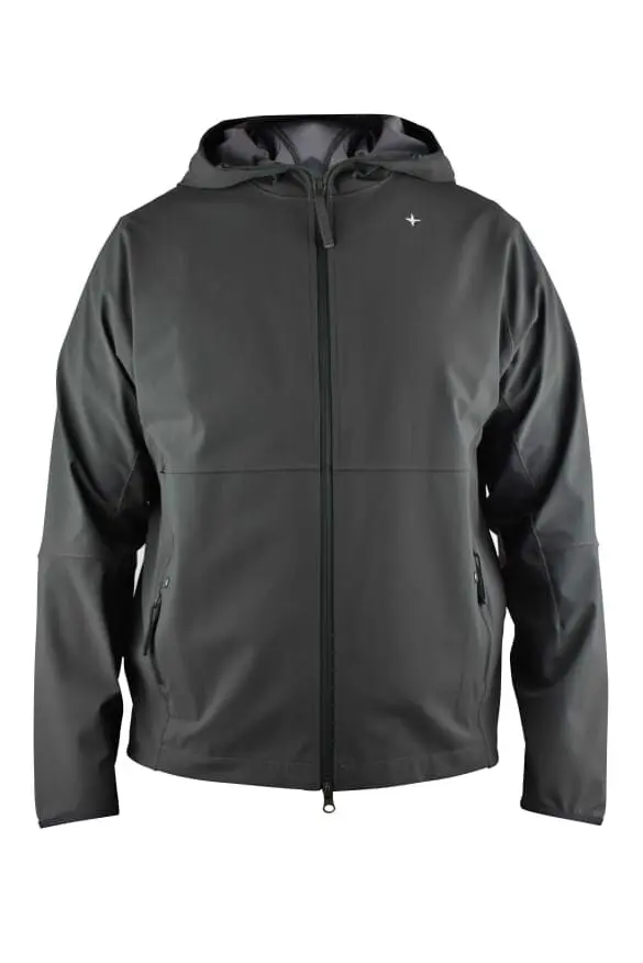 Stone Island Hooded Zip-up Jacket - Green