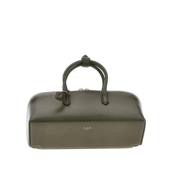 Alaïa Box Leather Small Delta Bag - Green