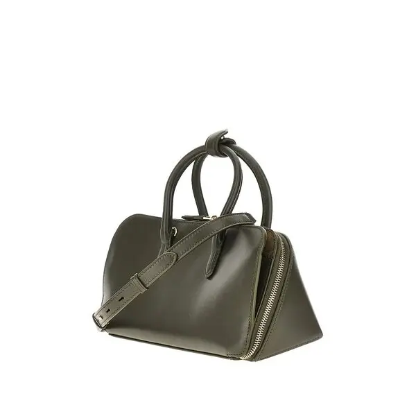 Alaïa Box Leather Small Delta Bag - Green