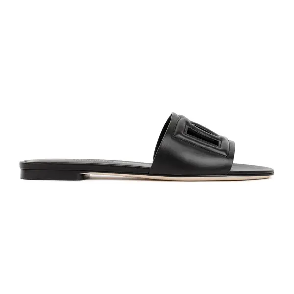 Dolce & Gabbana Flat Slides Sandals - Black