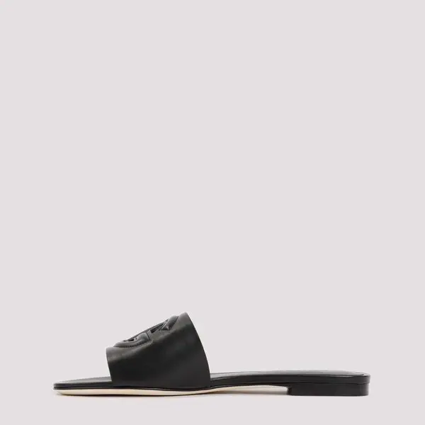Dolce & Gabbana Flat Slides Sandals - Black