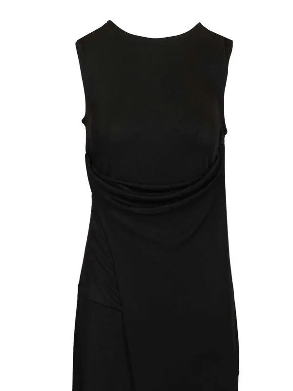 AMI Paris Jersey Crepe Long Dress - Black