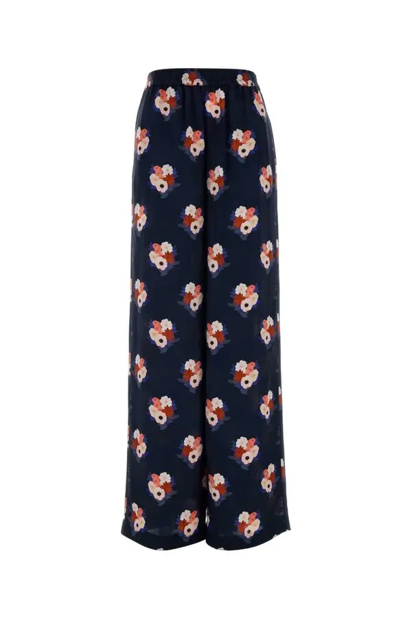 Fendi Printed Silk Wide-leg Pant