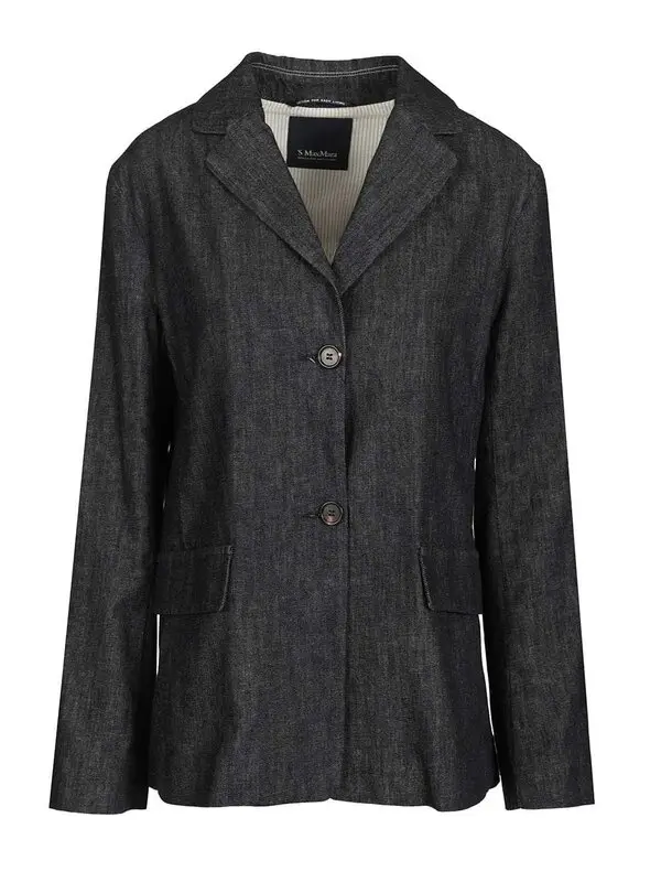 Max Mara Leone Stretch Denim Jacket - Blue