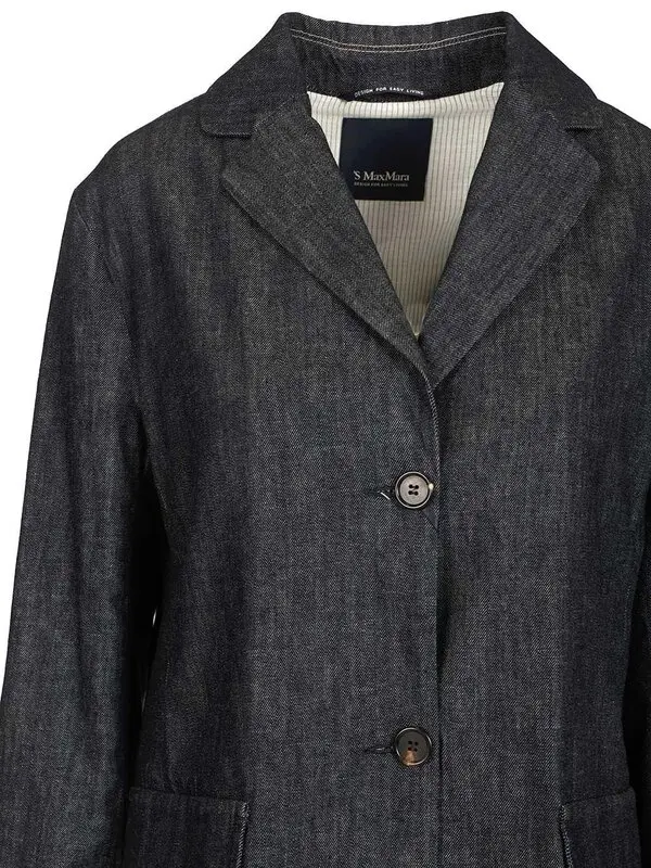 Max Mara Leone Stretch Denim Jacket - Blue