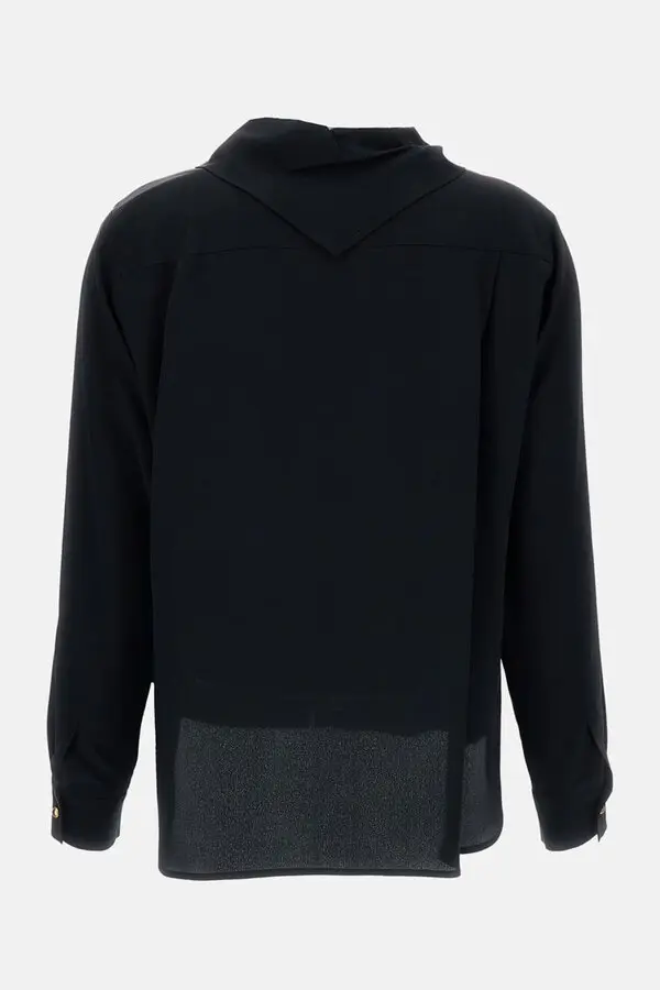 Max Mara Tie-neck Scarf Silk Shirt - Multicolor