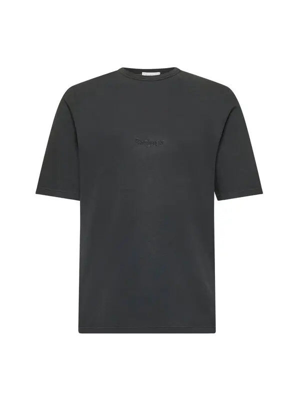 Saint Laurent Black Cotton T-shirt