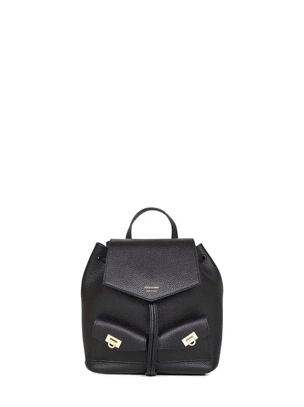 FERRAGAMO Black Harley Backpack