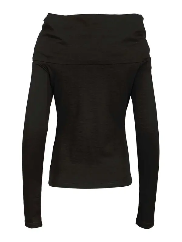 Max Mara Orafo Off-shoulder Top In Virgin Wool