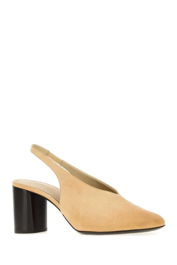 LEMAIRE Beige Leather Glove Pumps - Brown