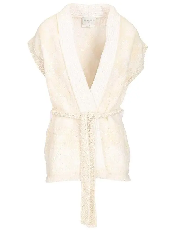 FORTE_FORTE Iris Velvet Vest - White