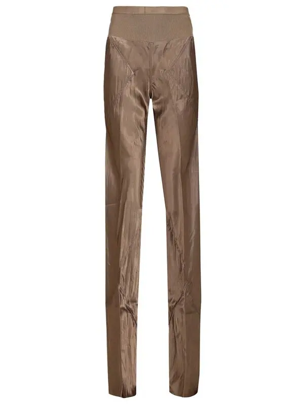 Rick Owens Bias Satin Flared Trousers