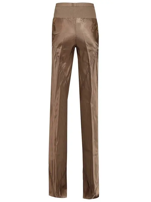 Rick Owens Bias Satin Flared Trousers