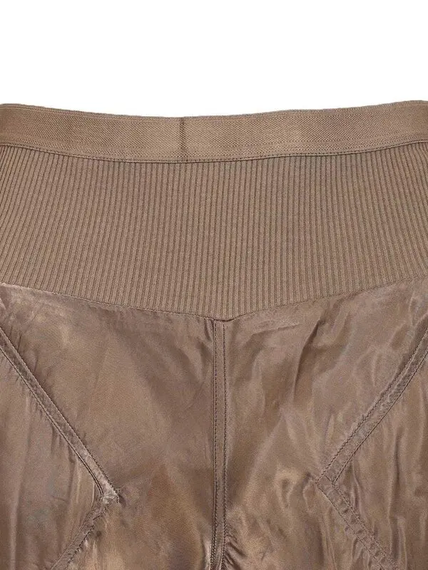 Rick Owens Bias Satin Flared Trousers - Cream
