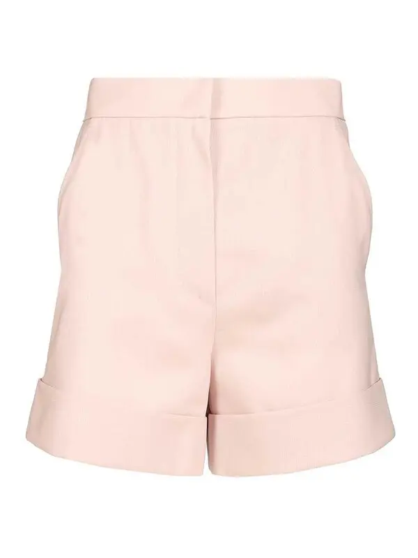 Max Mara Wool And Silk Canvas Shorts - Multicolor