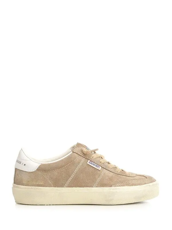 GOLDEN GOOSE Soul Star Suede Sneaker - Cream