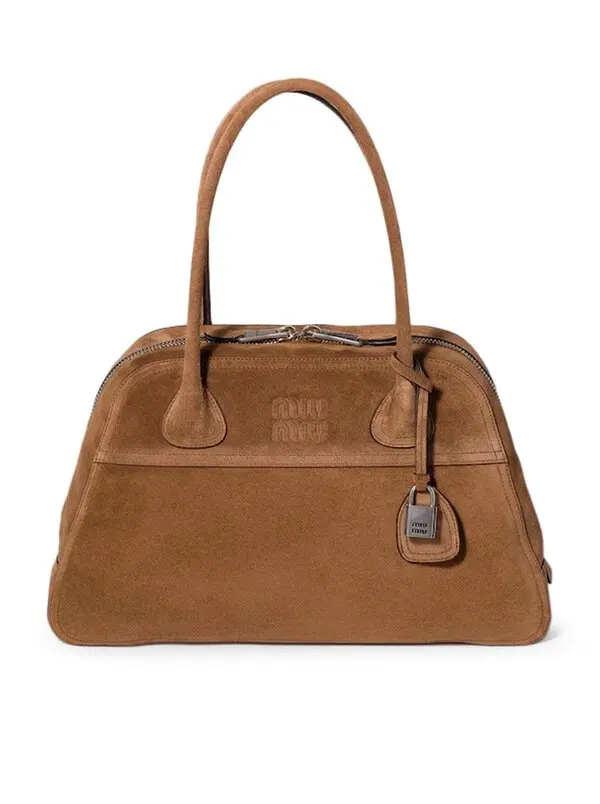 Miu Miu Vivant Suede Bag - Brown