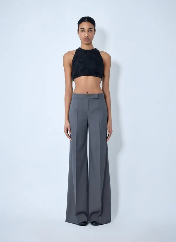 Max Mara Suede Halter Crop Top