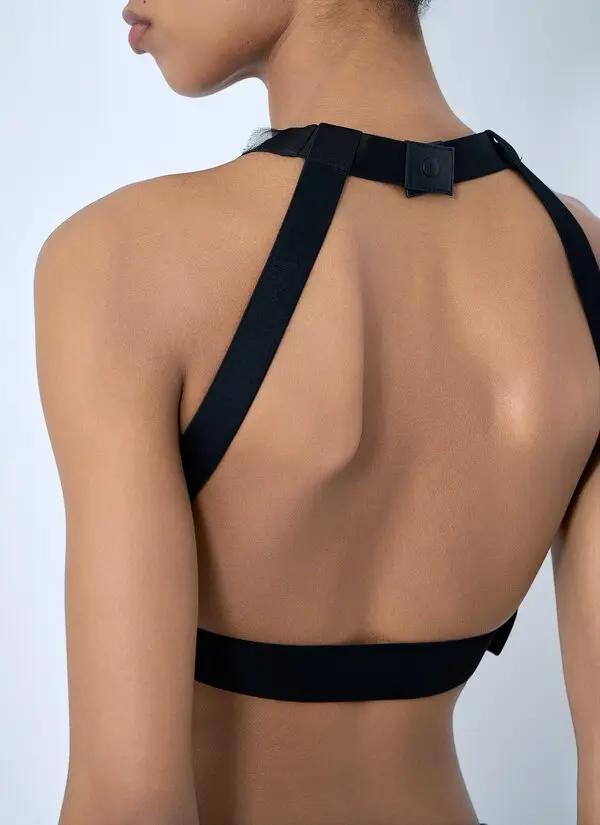 Max Mara Suede Halter Crop Top