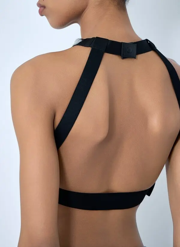 Max Mara Suede Halter Crop Top