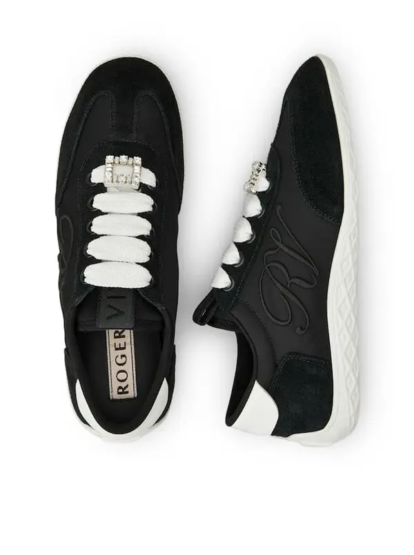 ROGER VIVIER Viv Low Suede Sneakers