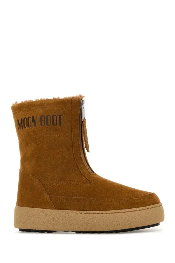 Moon Boot Caramel Suede Ltrack Lara Ankle Boots