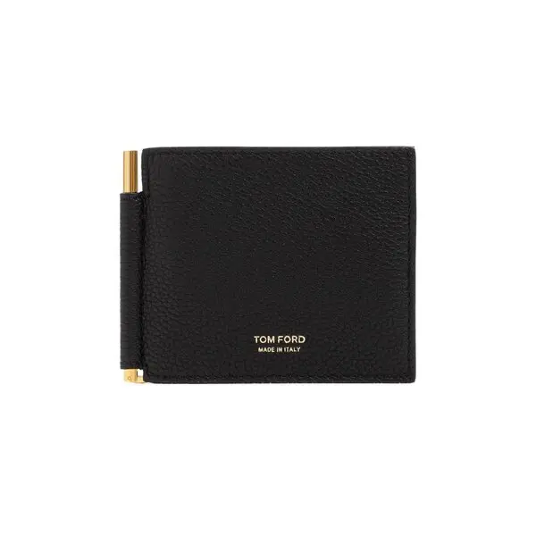 TOM FORD T Line Money Clip Wallet - Black