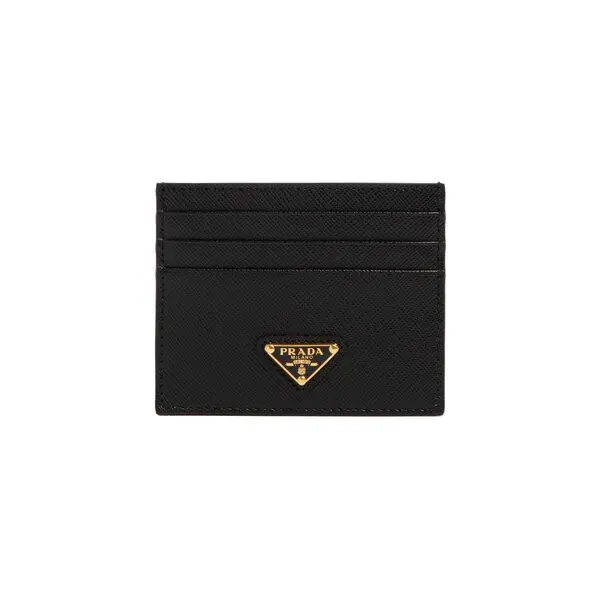 Prada Leather Card Holder - Black